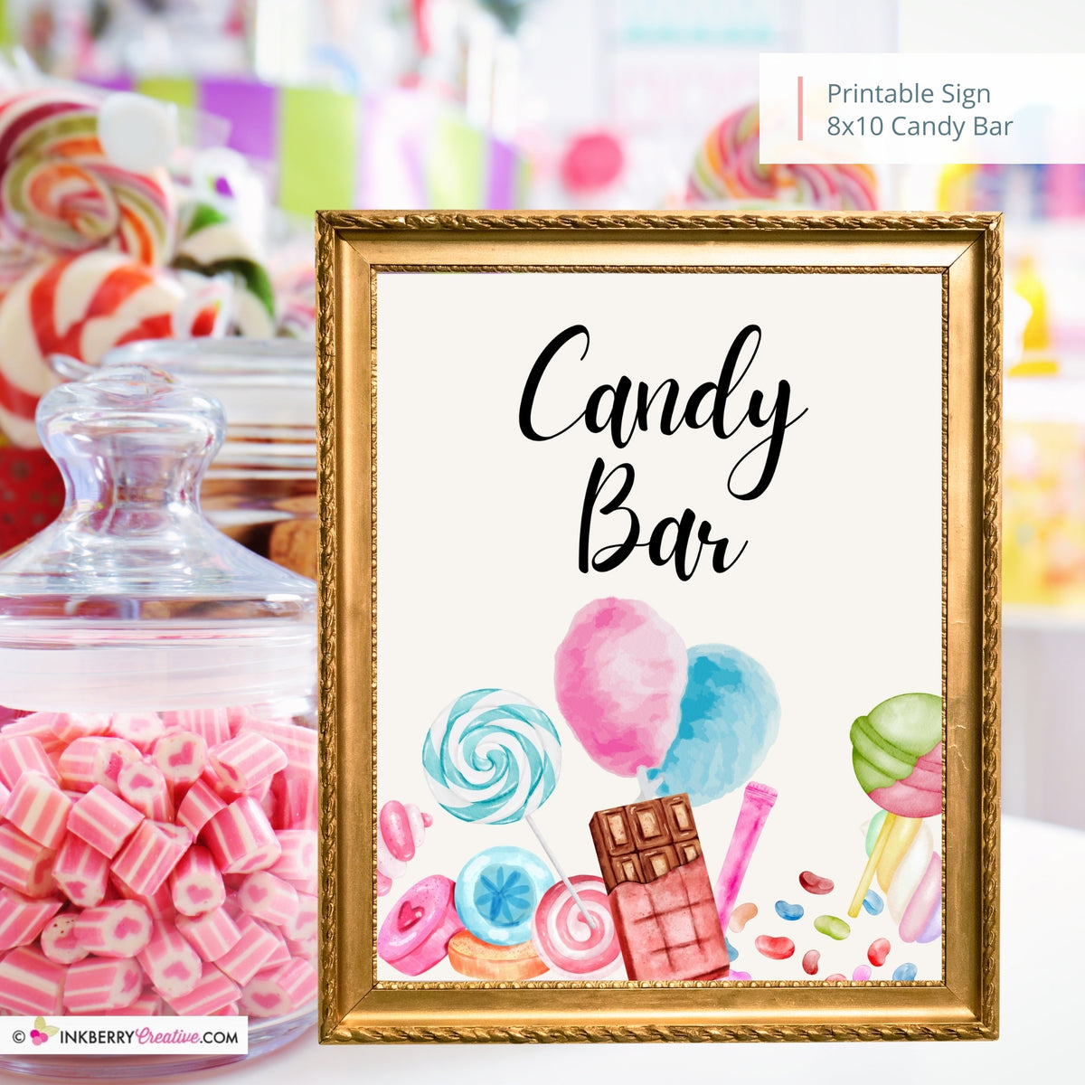 Candy Bar Printable Sign, Wedding Sign, Bridal Baby Shower Birthday Pa ...