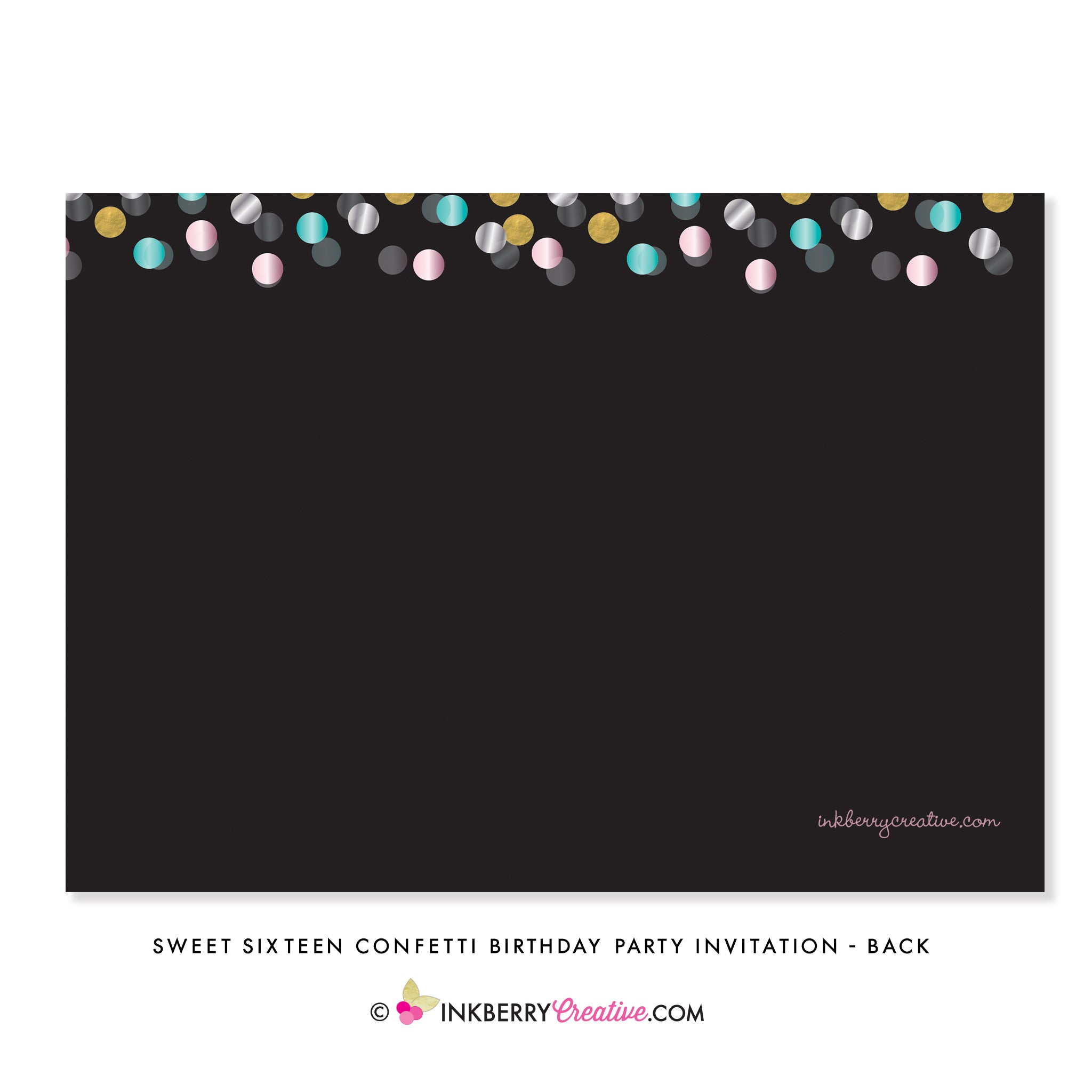 Sweet 16 Confetti Pop Party Invitation (Photo) – Inkberry Creative