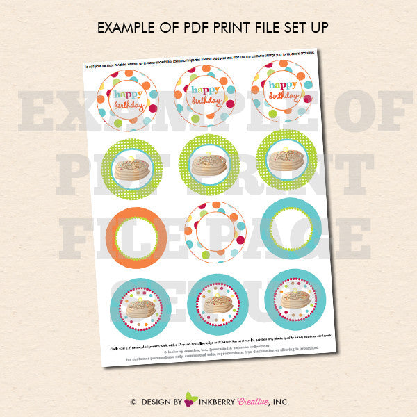 Pancakes and Pajamas Birthday (Boy Girl) - Printable Cupcake Toppers ...