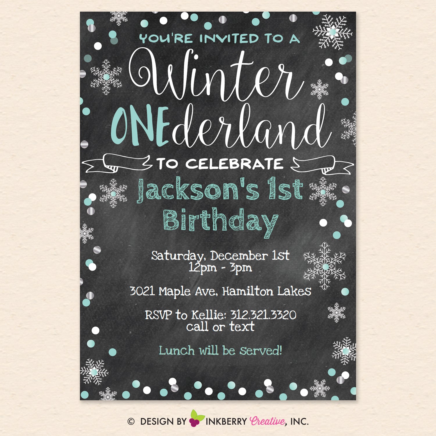 Winter Luncheon Invitation