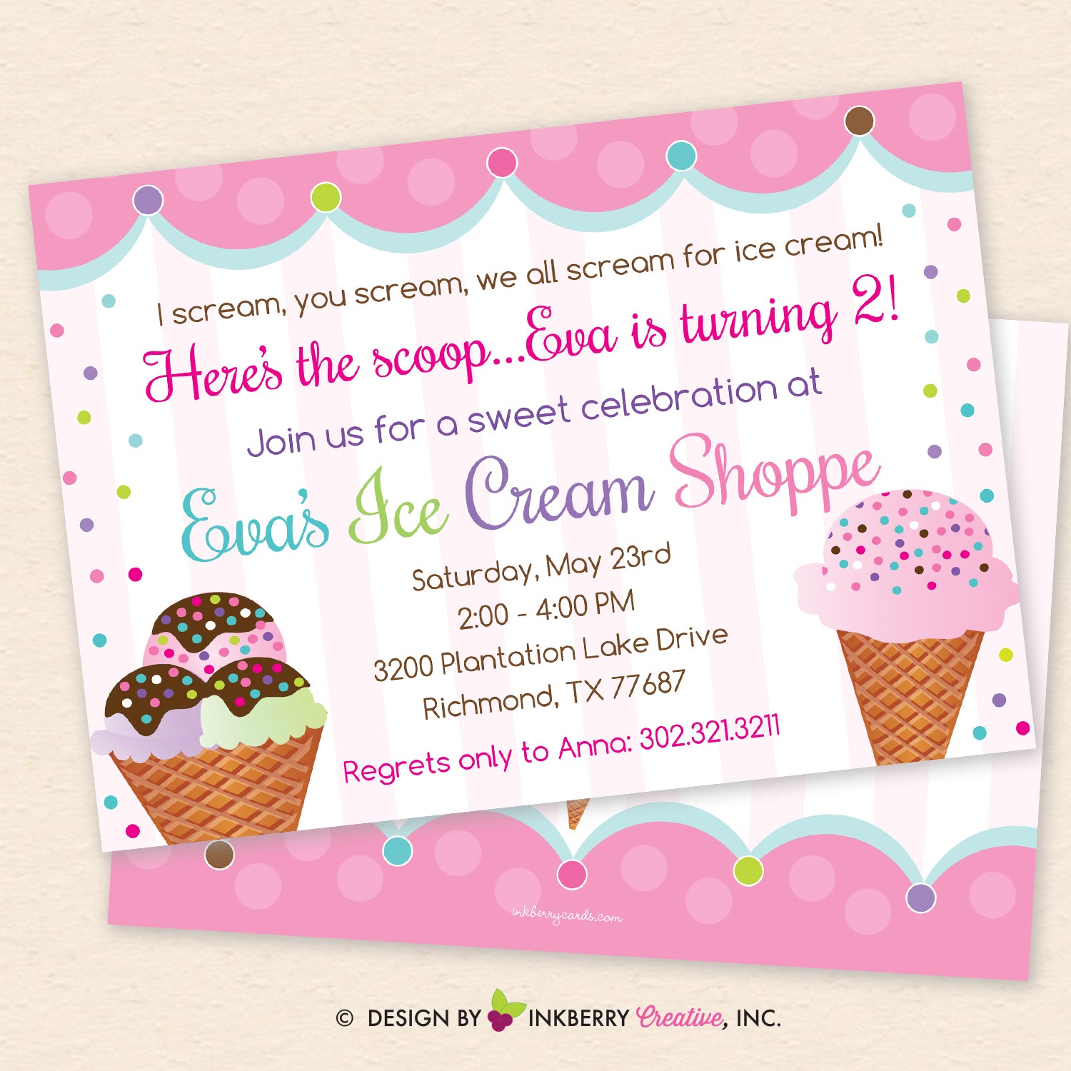 Ice Cream Social Invitation Wording Sjabloon Ice Cream Birthday