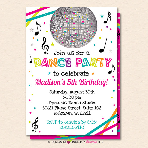 disco party invitations