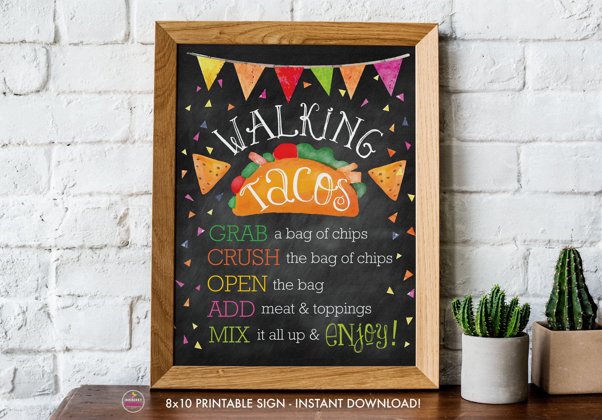 Taco Wedding Chalkboard Sign Taco Bout Love Bridal Shower Taco Bout