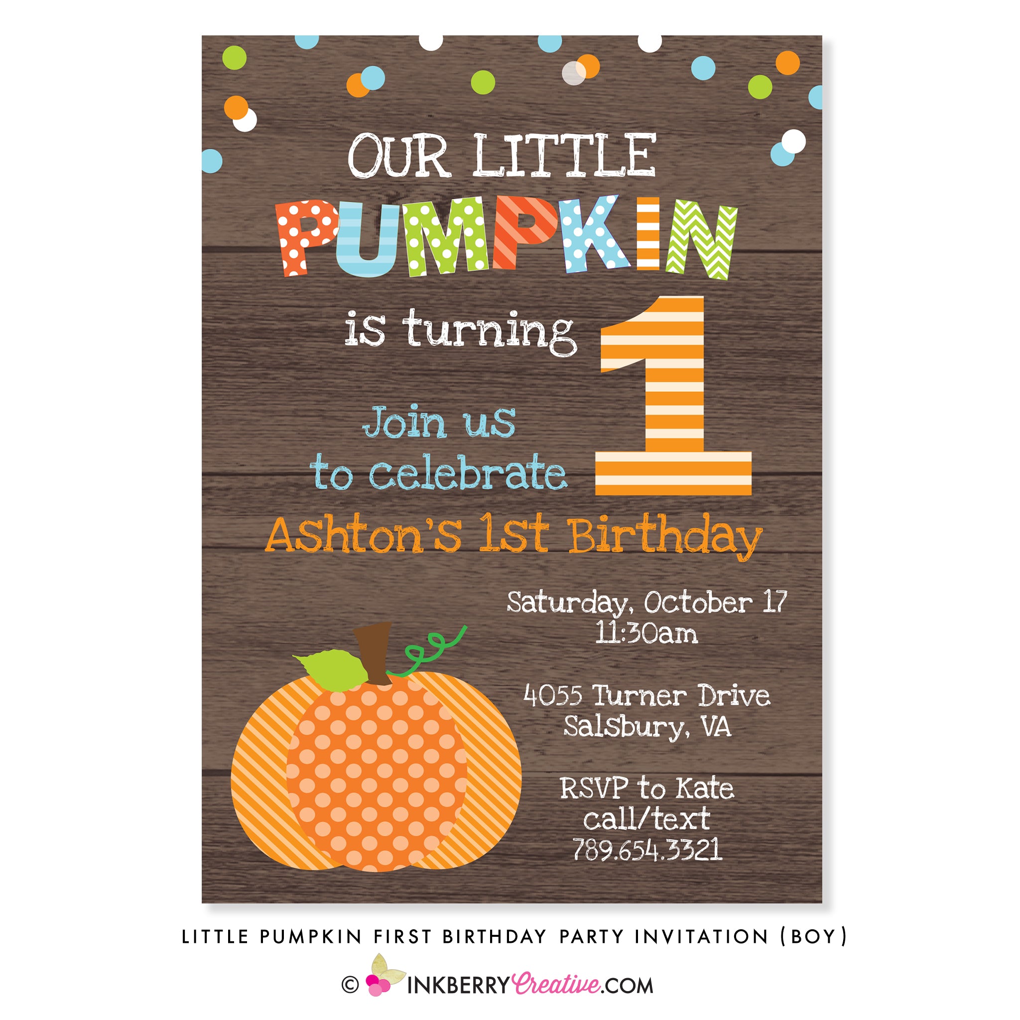 pumpkin party invite